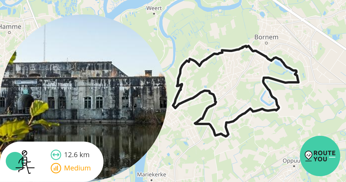 Bornem knooppuntenwandeling - Recreatieve wandelroute | RouteYou