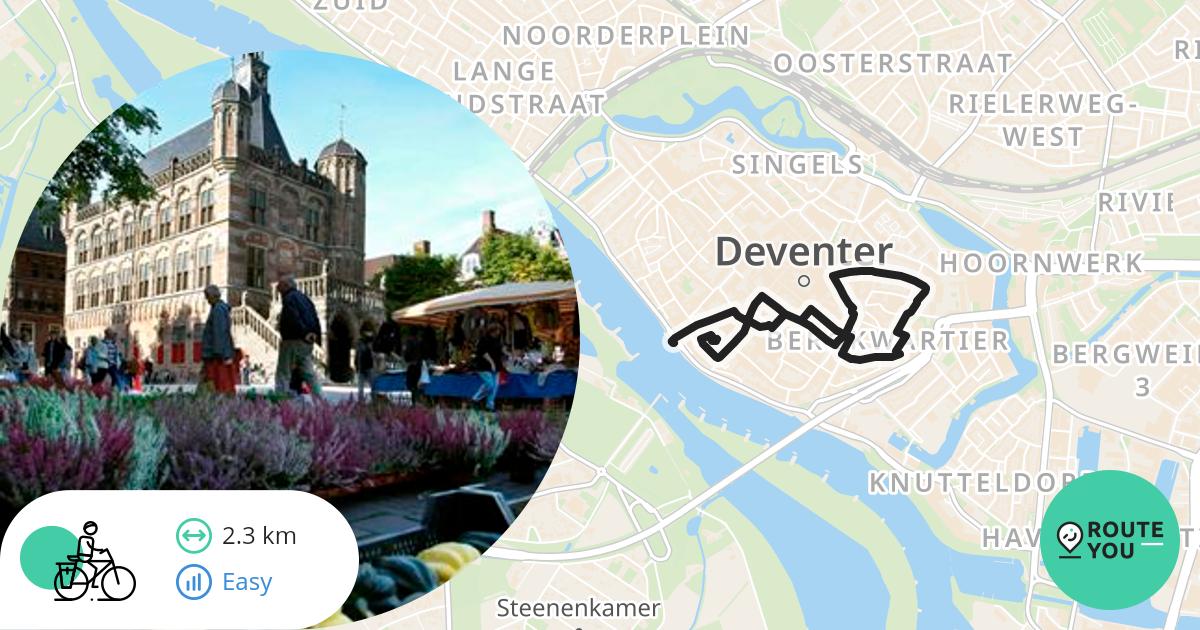 Stadswandeling in Deventer - Recreatieve fietsroute | RouteYou