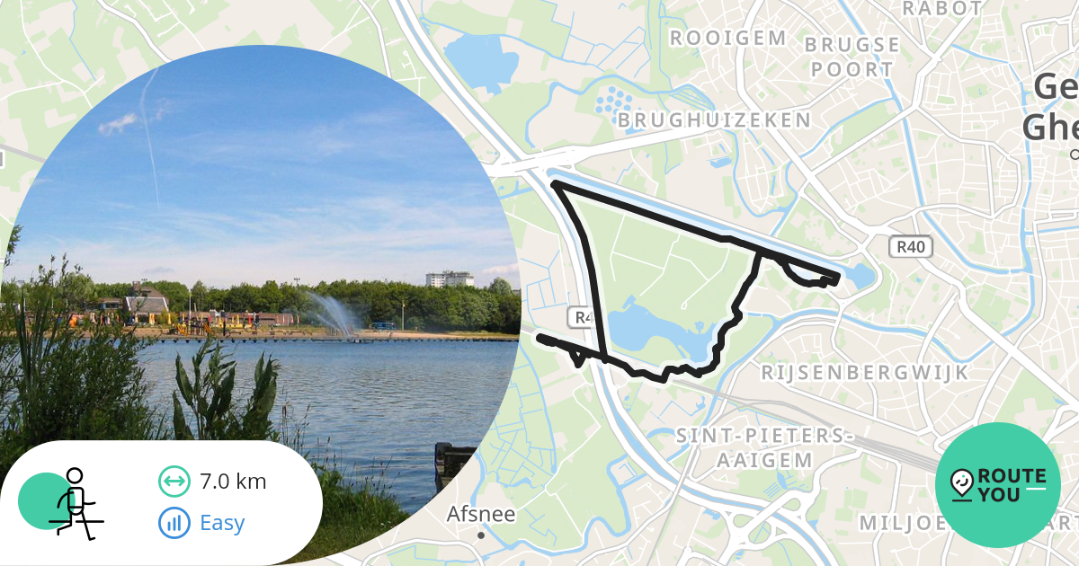 rond de Blaarmeersen - Wandelroute | RouteYou