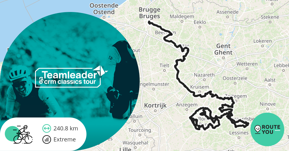 We Ride Flanders 2023 - 242 km - Racefietsroute | RouteYou
