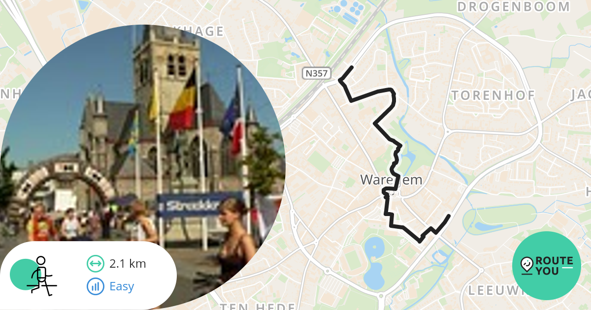 Waregem - zuiderlaan waregem - Wandelroute | RouteYou