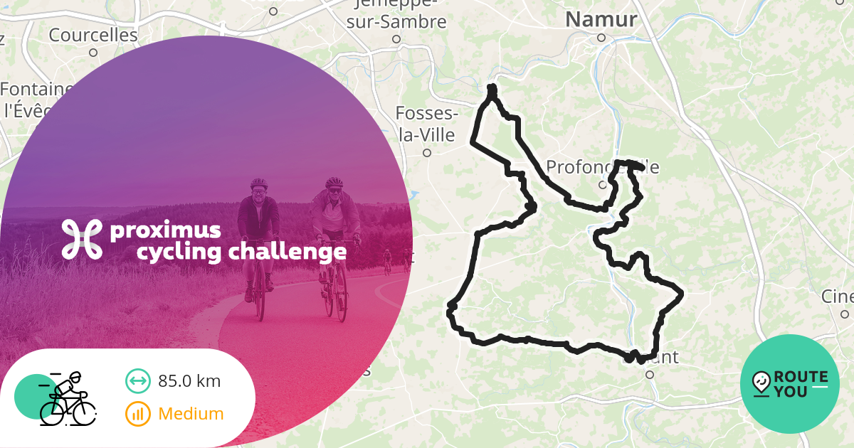 Tour de Namur 2023 - 84km - Racefietsroute | RouteYou