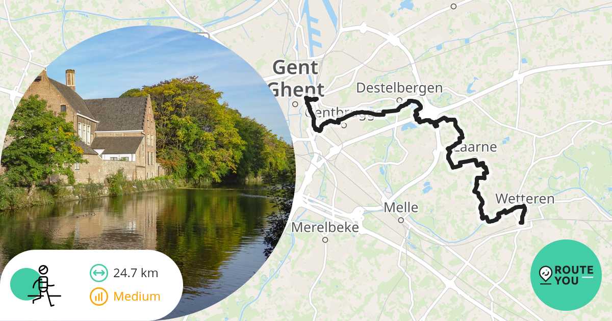 Treinstapper Gent-Dampoort > Wetteren - Recreatieve wandelroute | RouteYou