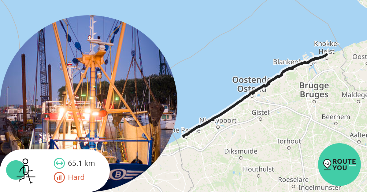 Knokke - De Panne - Wandelroute | RouteYou