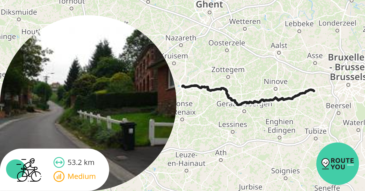 Oudenaarde - Sint-Martens-Lennik - Racefietsroute | RouteYou