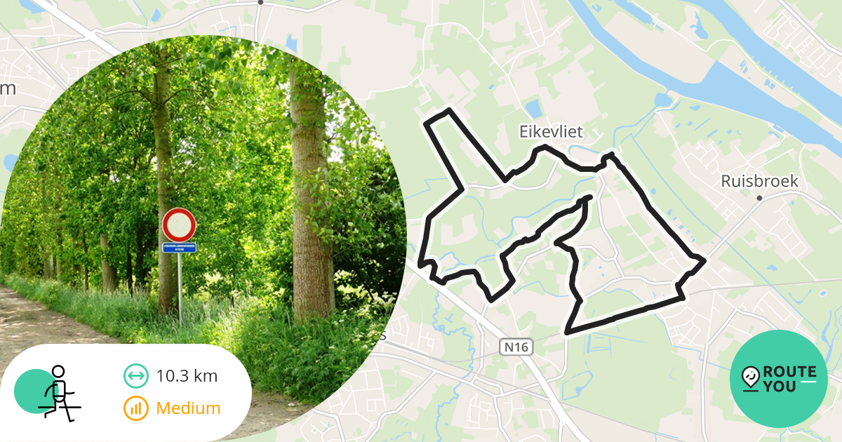 Ruisbroek-Sauvegarde - Wandelroute | RouteYou