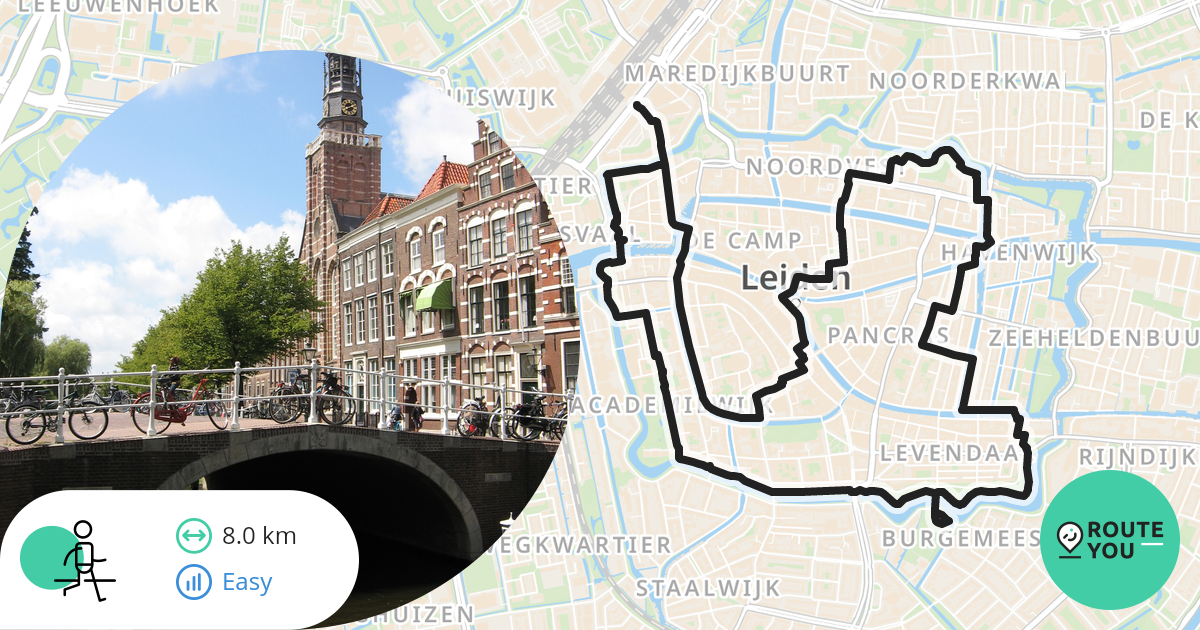 Leiden - Groene stadswandelroute 8K - Wandelroute | RouteYou