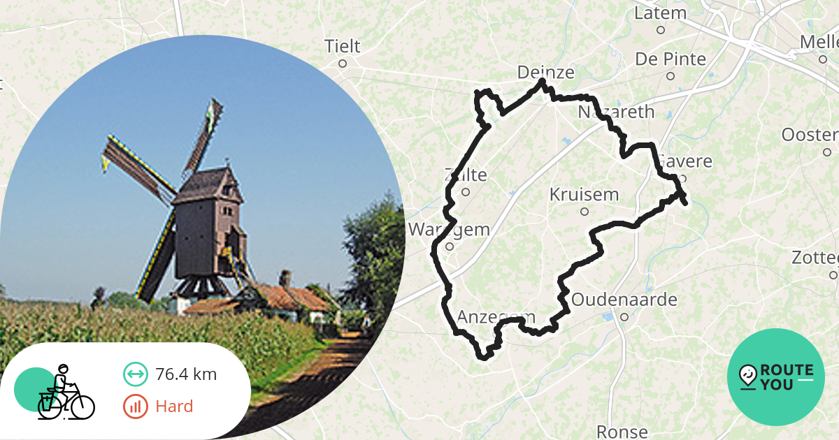 Zingem - Recreatieve fietsroute | RouteYou