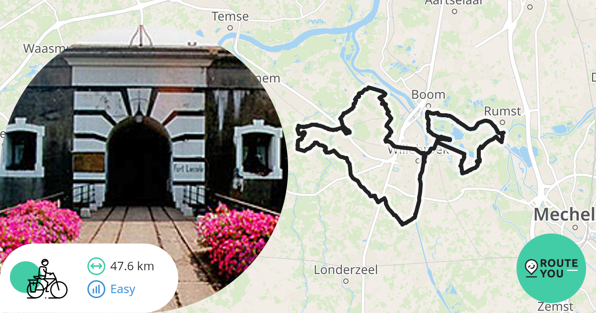 Duvel route 48 km _ Puurs - Recreatieve fietsroute | RouteYou