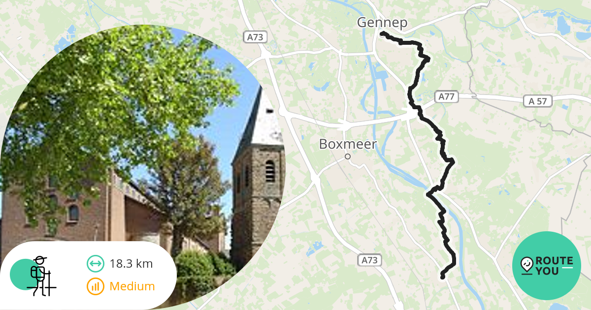Pieterpad etappe 19: gennep - vierlingsbeek - Hikingroute | RouteYou
