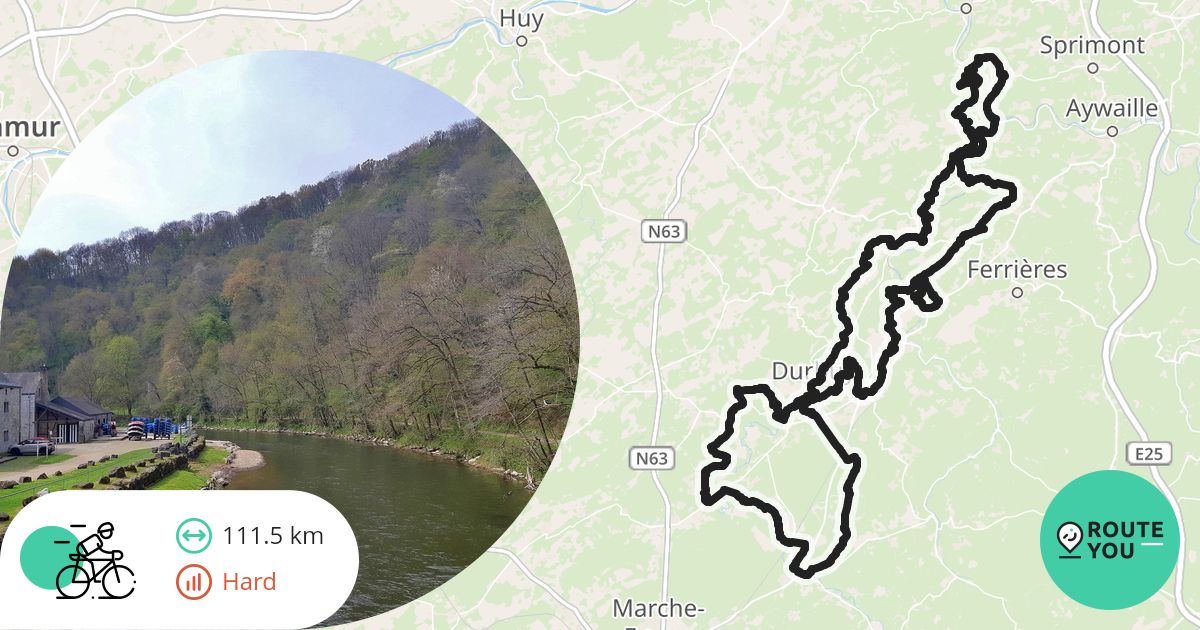 Klimmen rond en slingeren langs de Ourthe - Racefietsroute | RouteYou