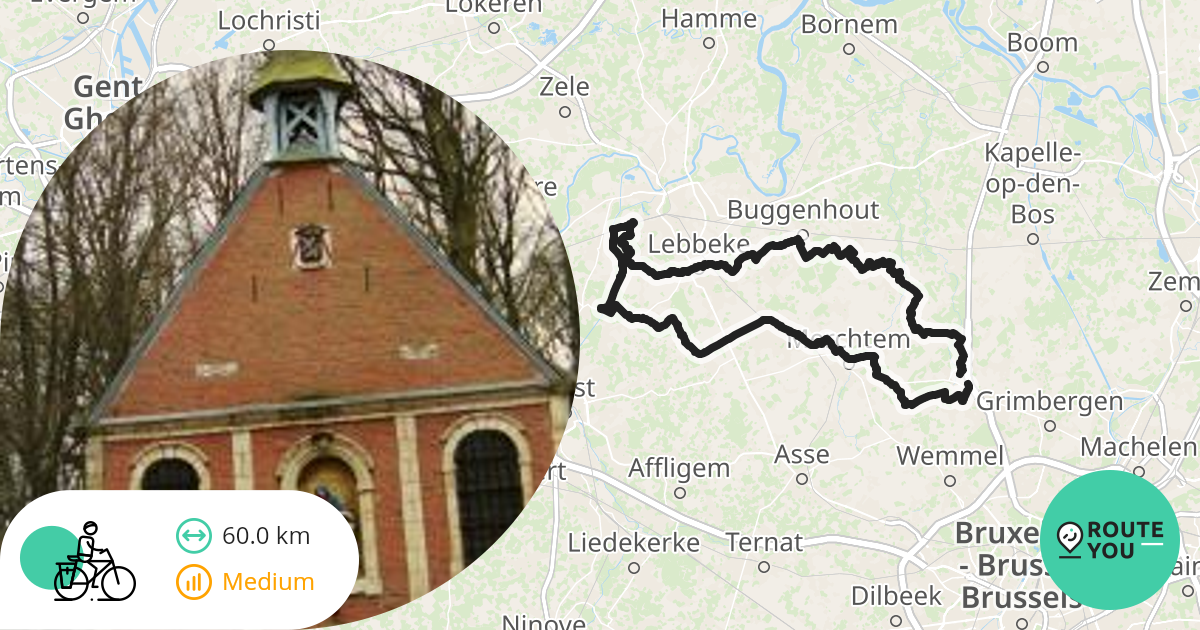 Wolvertem richting Dender - Recreatieve fietsroute | RouteYou