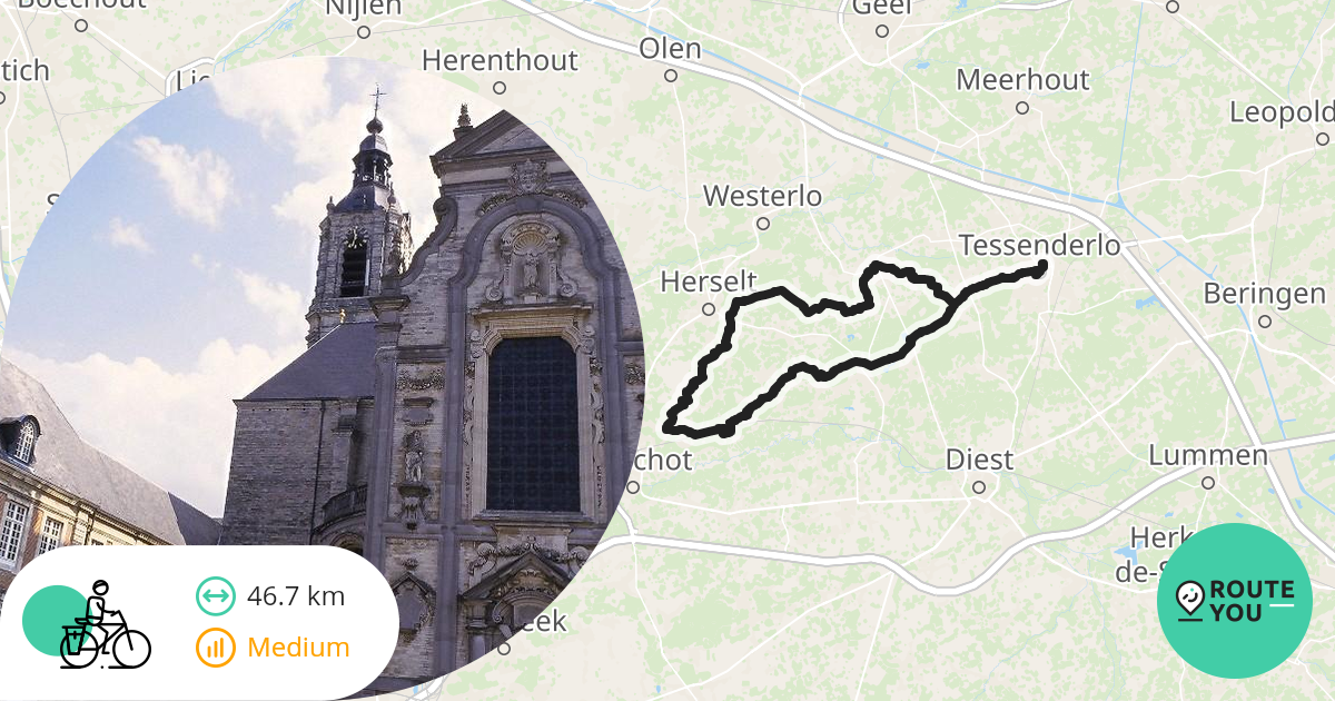 Tessenderlo via Blauwberg- Gijmel-Tessenderlo - Recreatieve fietsroute ...