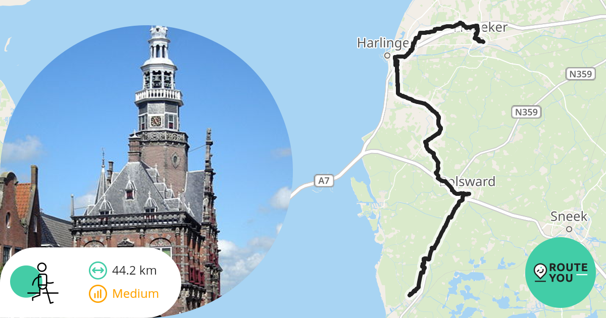 11 Stedenwandeltocht dag 3 - Workum - Franeker - Wandelroute | RouteYou