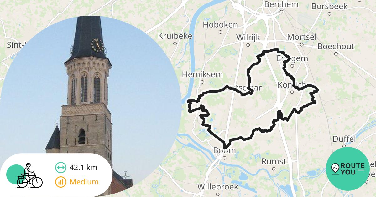 Boom Schelle Wilrijk Kontich - Recreatieve fietsroute | RouteYou