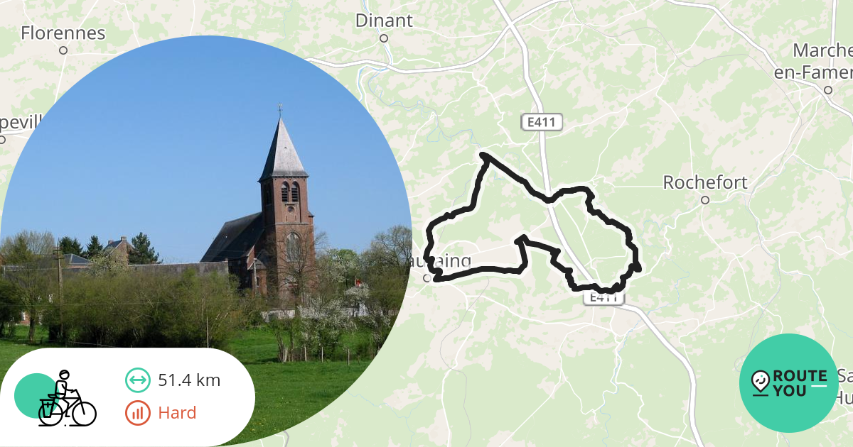 Beauraing route knoop - Recreatieve fietsroute | RouteYou