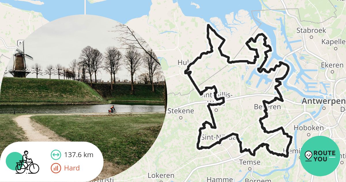 Tussen Schelde en Zeeland fietsroute - Recreatieve fietsroute | RouteYou