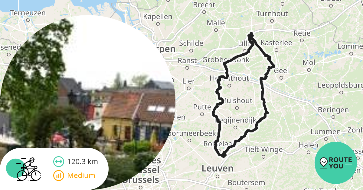 E 314 Rit : Rotselaar-Rotselaar(Kempenland) 120Km - Racefietsroute ...