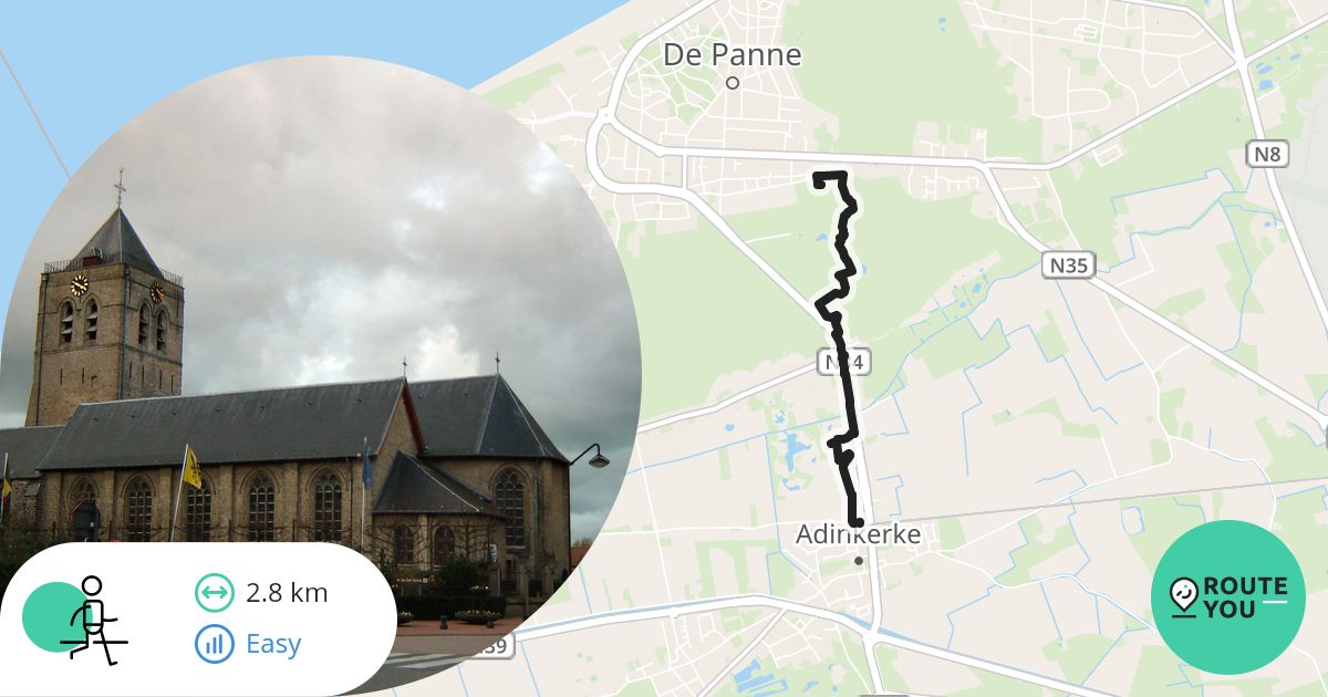 Adinkerke - De Panne - Wandelroute | RouteYou