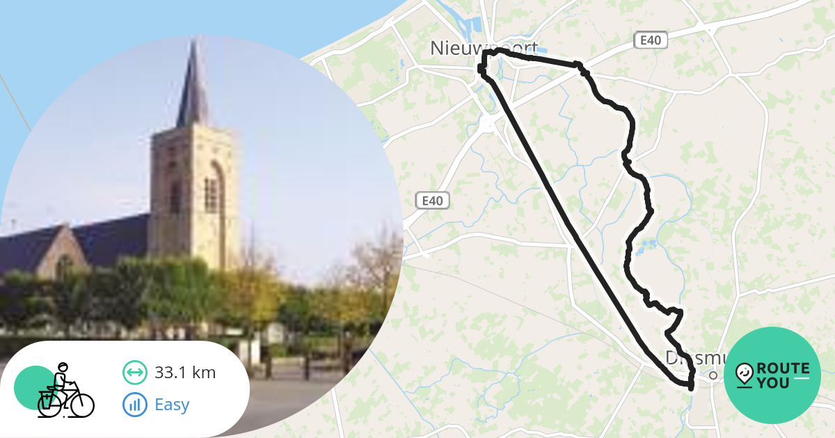 Diksmuide Oude spoorweg Nieuwpoort - Recreatieve fietsroute | RouteYou