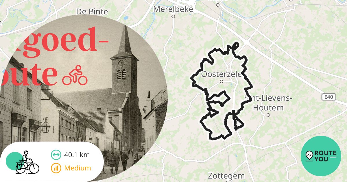 Officiële Erfgoedroute Oosterzele - Recreatieve fietsroute | RouteYou