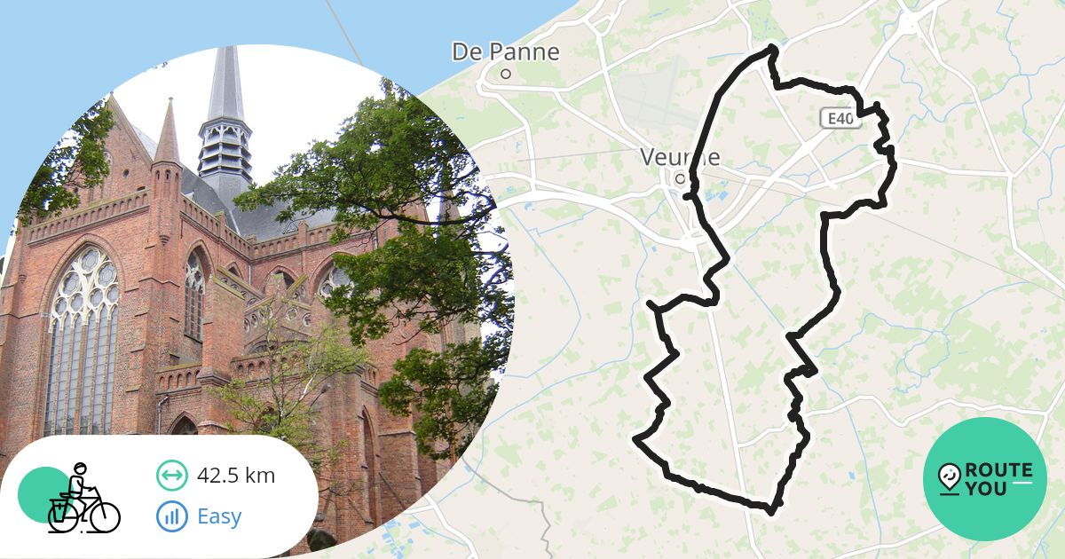 Veurne en omgeving - Recreatieve fietsroute | RouteYou