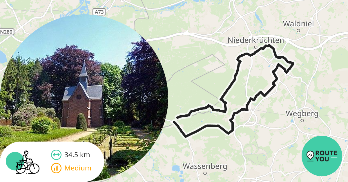 Vlodrop - Duitsland 35 km - Recreatieve fietsroute | RouteYou