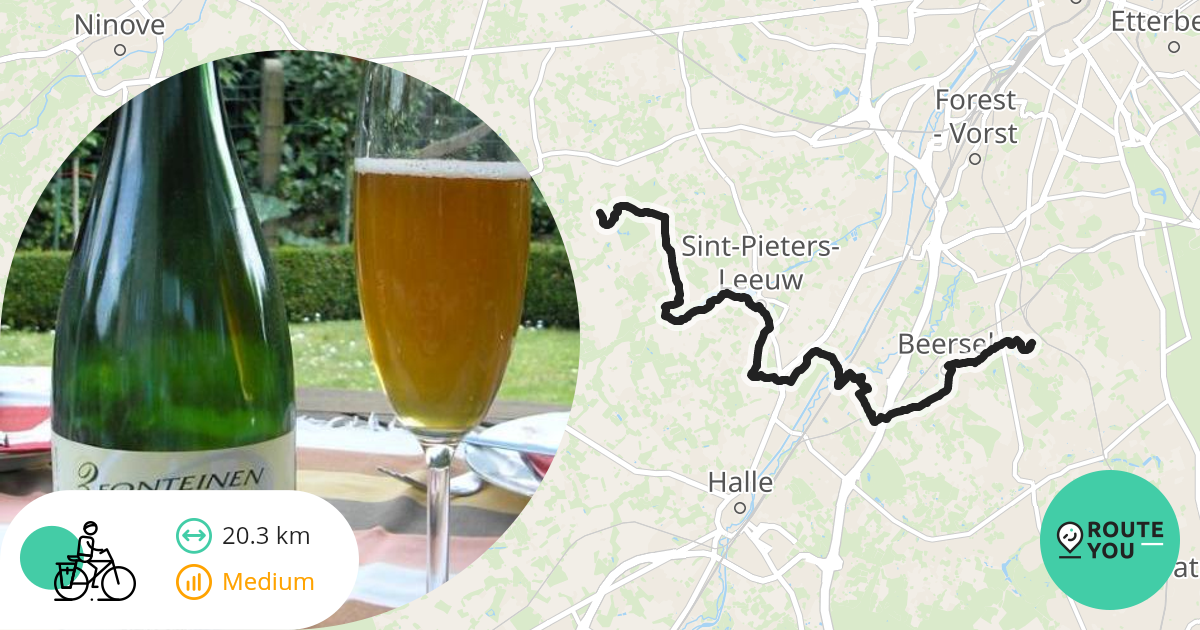 Linkebeek - Gaasbeek - Recreatieve fietsroute | RouteYou