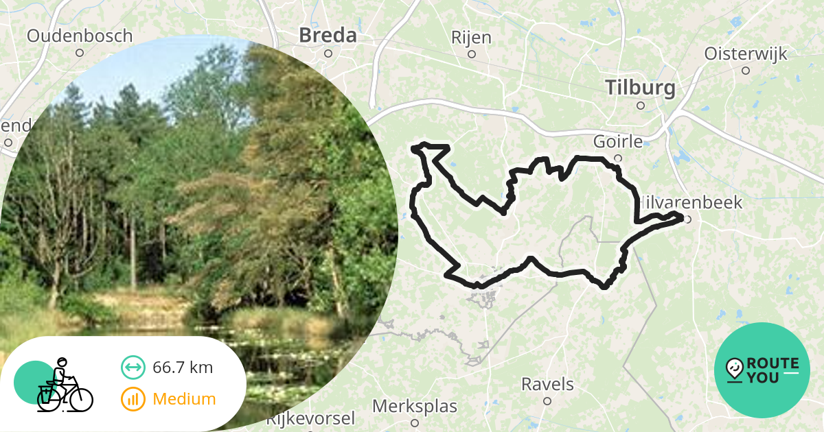 Chaamse bossen - Recreatieve fietsroute | RouteYou