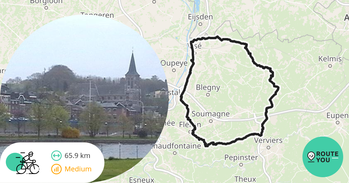 Oupeye - Racefietsroute | RouteYou