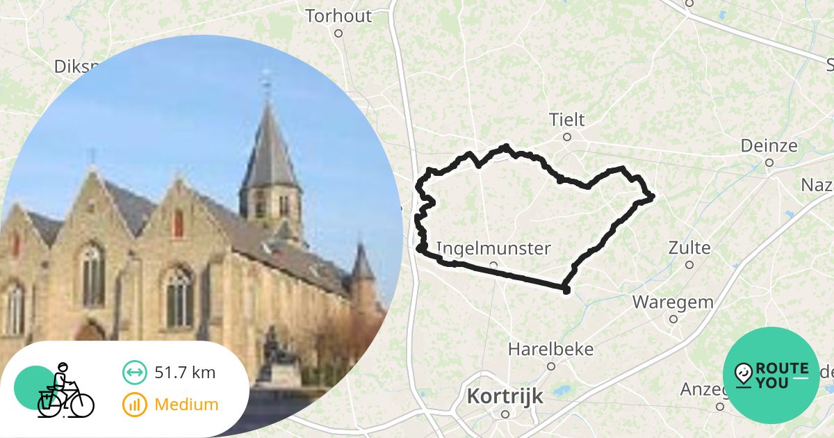 Dentergem izegem - Recreatieve fietsroute | RouteYou