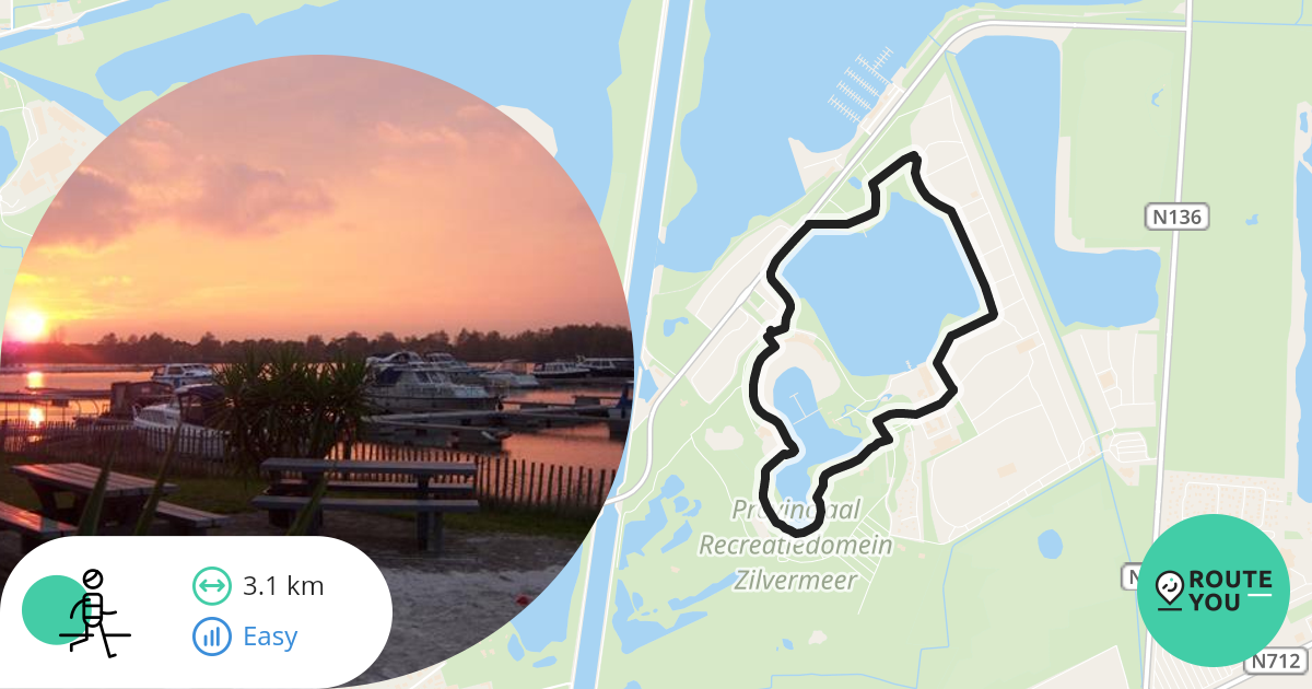 Rolvriendelijk in het Zilvermeer - Recreatieve wandelroute | RouteYou