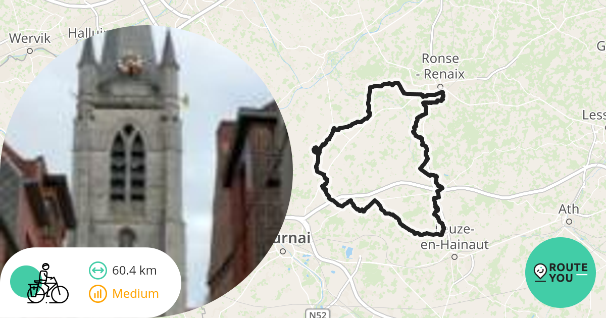 Ronse ZuidWest - Recreatieve fietsroute | RouteYou