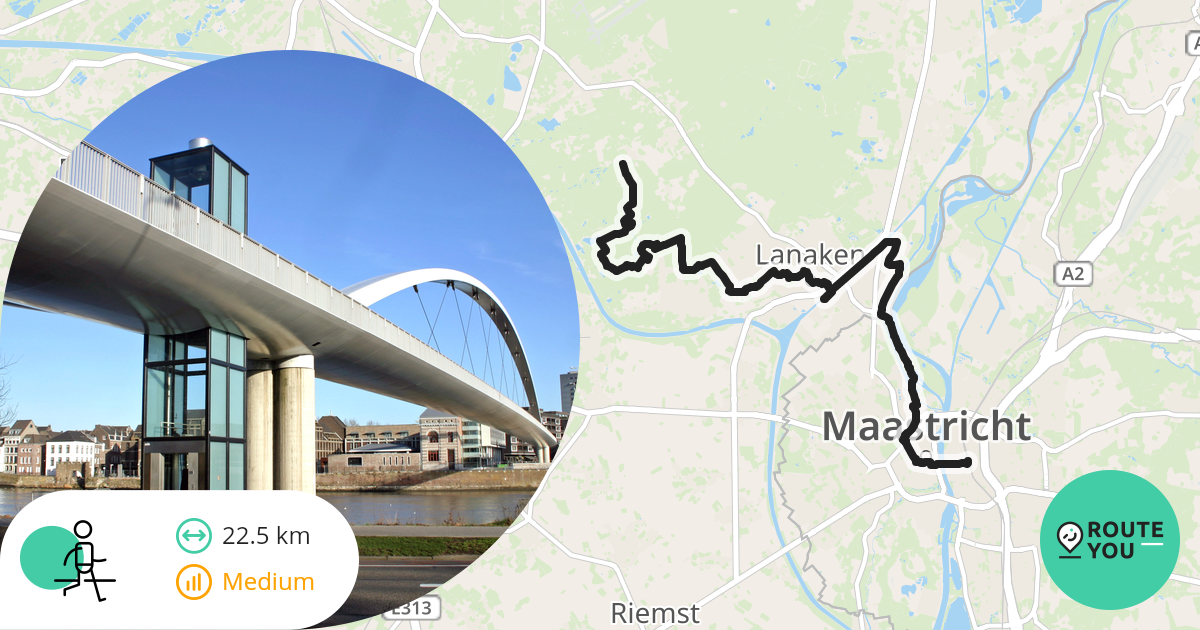Zutendaal - Maastricht via gr5 route - Wandelroute | RouteYou