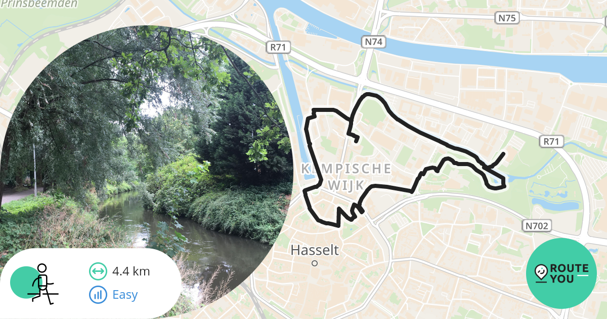 belevingsroute langs de Demer in Hasselt - Wandelroute | RouteYou