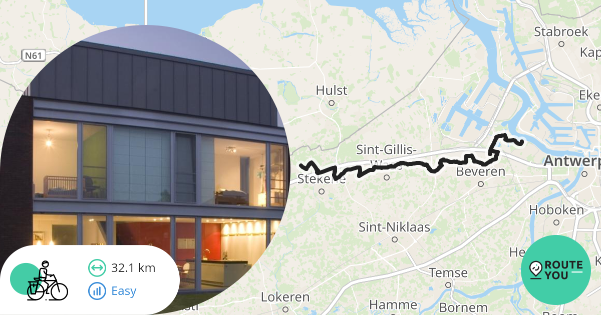 Stekene - Zwijndrecht - Recreatieve fietsroute | RouteYou