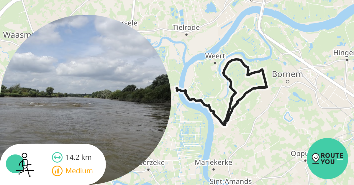 veer dreigoten-oude schelde - Wandelroute | RouteYou