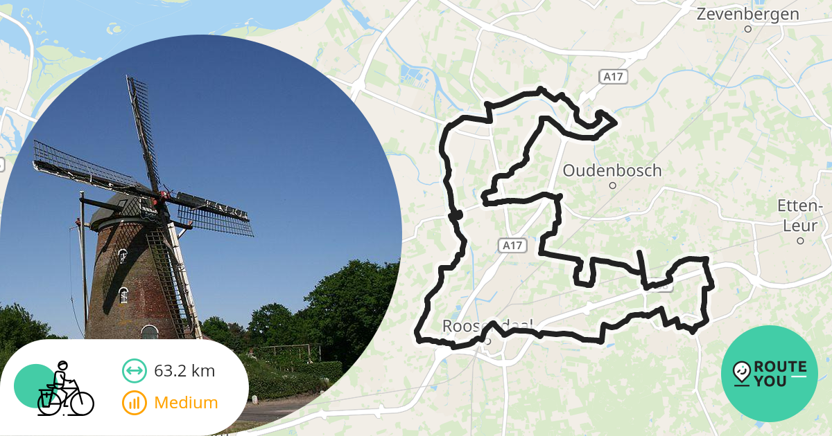 Bosschenhoofd rondje - Recreatieve fietsroute | RouteYou