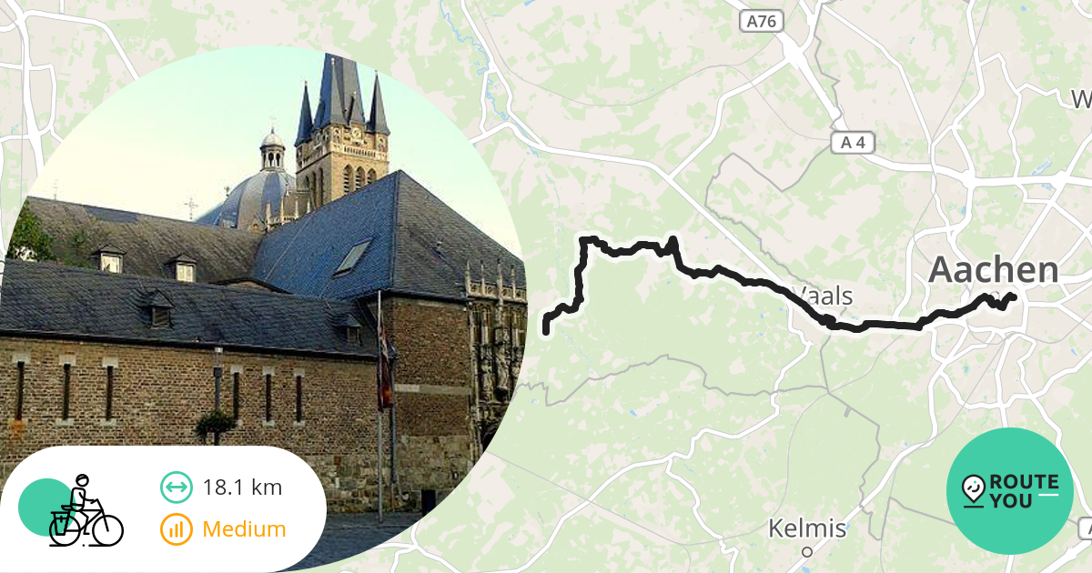Epen - Aken centrum via knooppunten - Recreatieve fietsroute | RouteYou