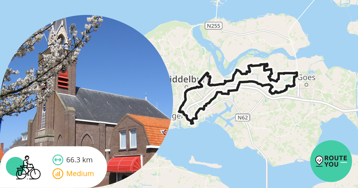 Retourtje Zuid Beveland - Walcheren - Recreatieve fietsroute | RouteYou