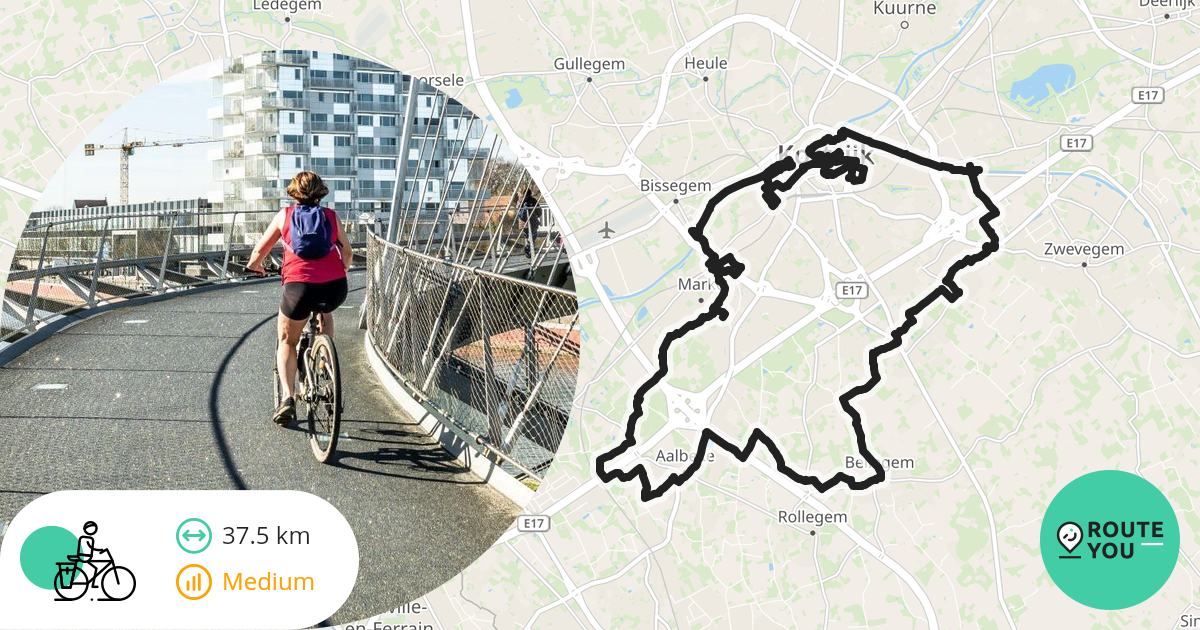 Kortrijkse Iconenfietsroute - Recreatieve fietsroute | RouteYou
