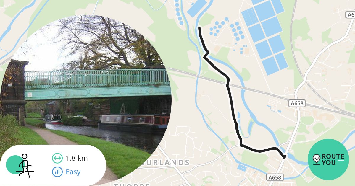 River Aire: Esholt Sewage Works-Apperly Bridge - Walking route | RouteYou