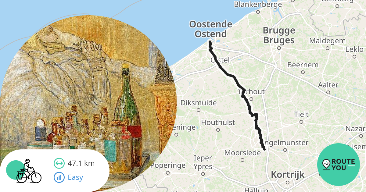 Oekene - Oostende - Recreatieve fietsroute | RouteYou