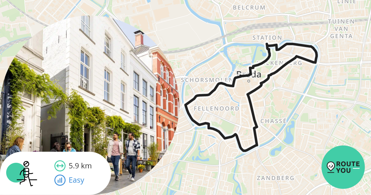 Urban wandelroute Breda - Recreatieve wandelroute | RouteYou