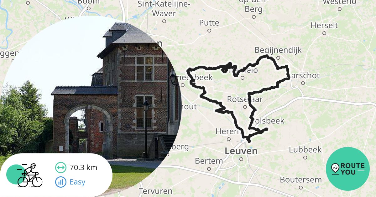 Holsbeek-Meer van Keerbergen-Holsbeek 70km - Racefietsroute | RouteYou
