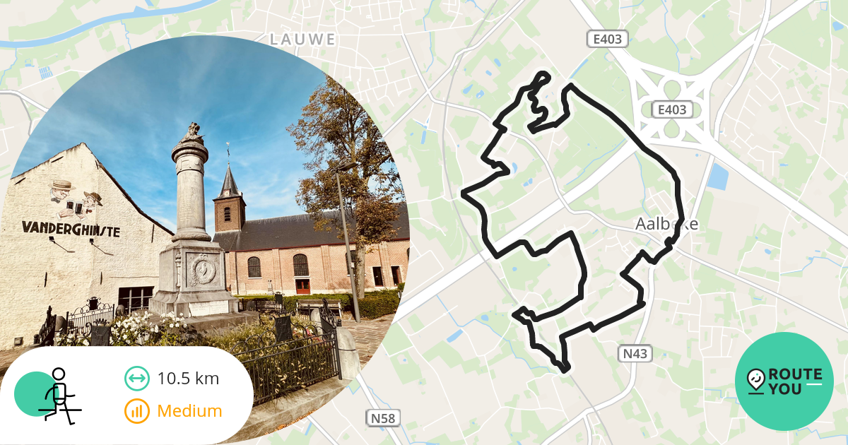 Aalbeke - Wandelroute | RouteYou