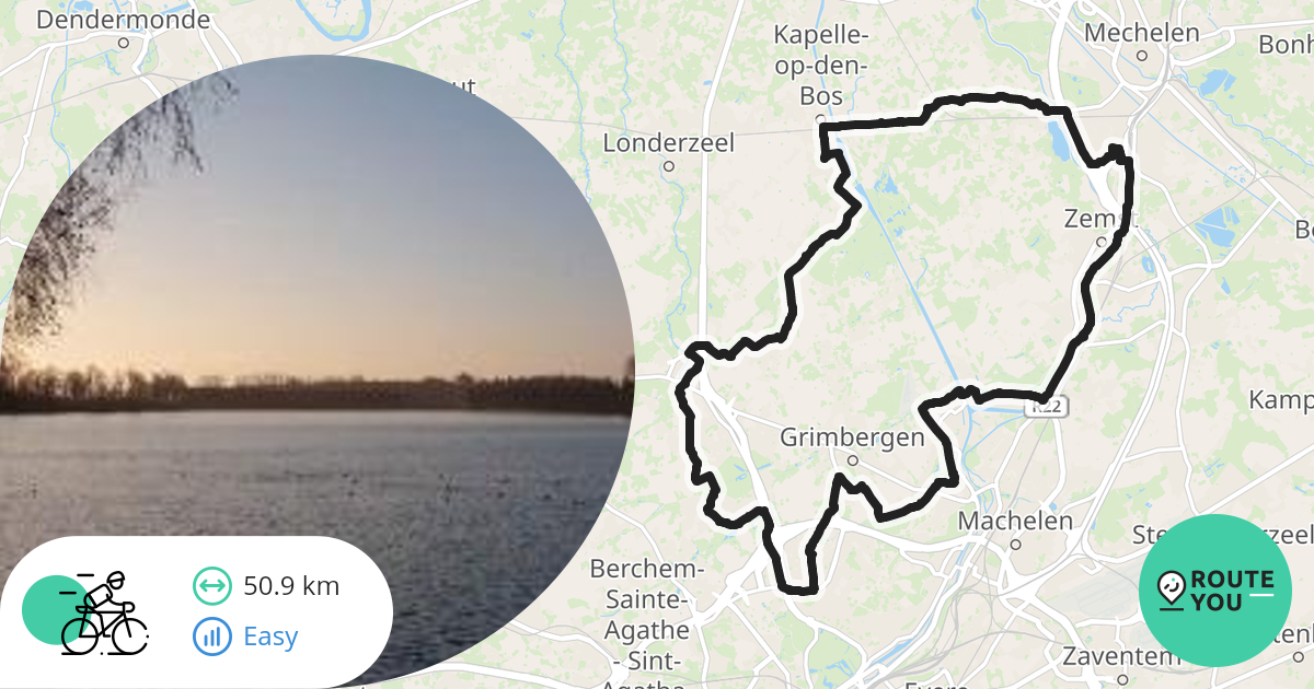 Wolvertem-Hombeek-Wolvertem 50km - Racefietsroute | RouteYou
