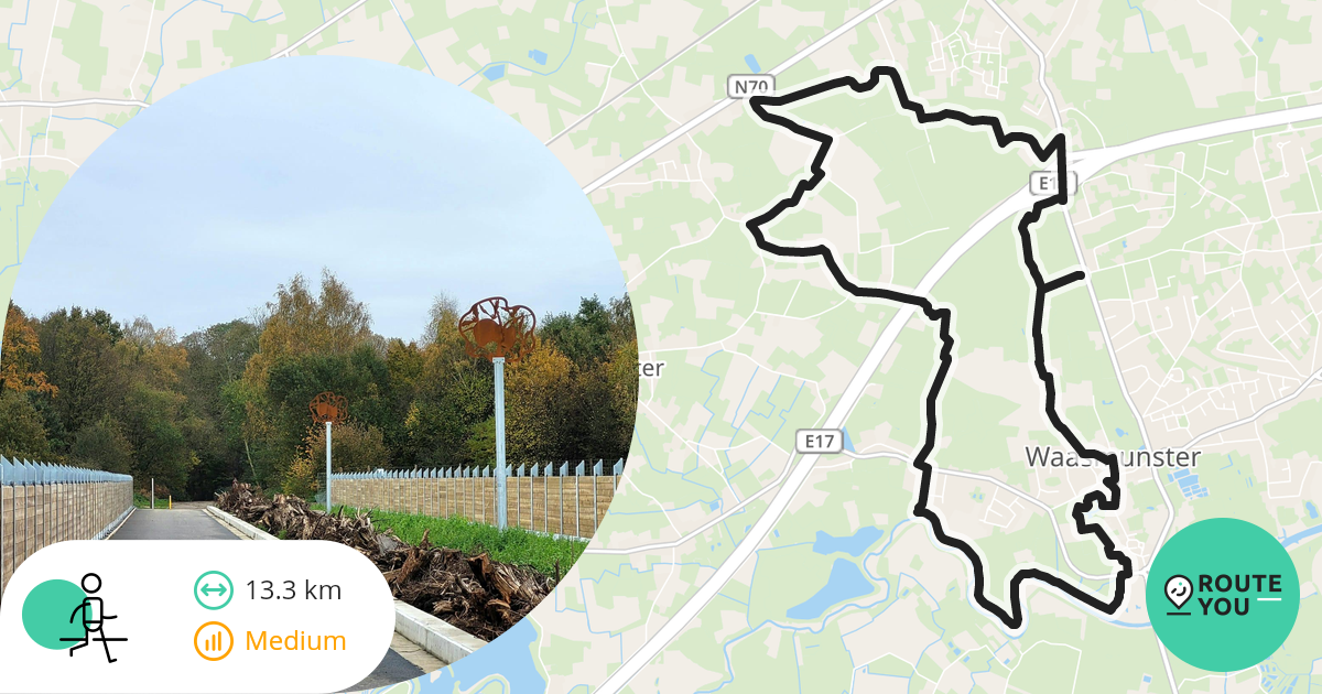 Ecoveloduct Waasmunster - Wandelroute | RouteYou