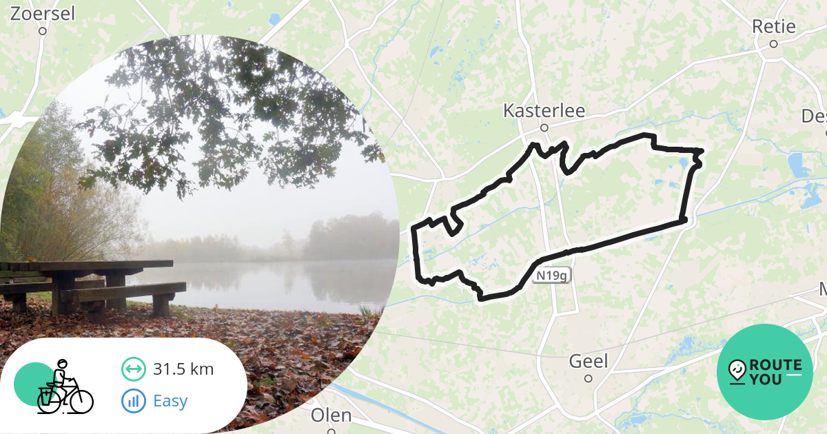 Kasterlee fietstocht 31 km - Recreatieve fietsroute | RouteYou
