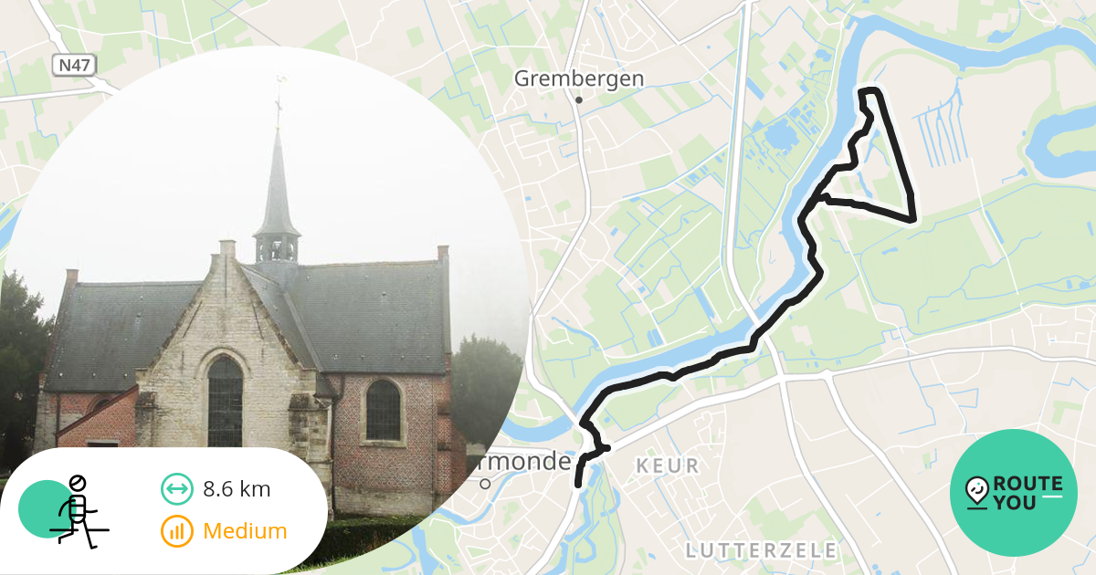 Vlassenbroek aan de Schelde - Recreatieve wandelroute | RouteYou